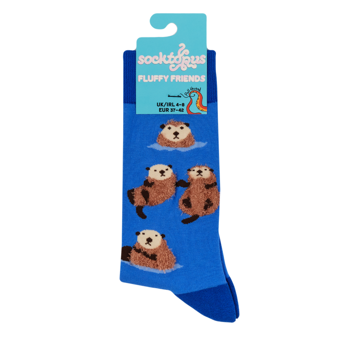 Fluffy Otter Socks · Wholesale Socktopus